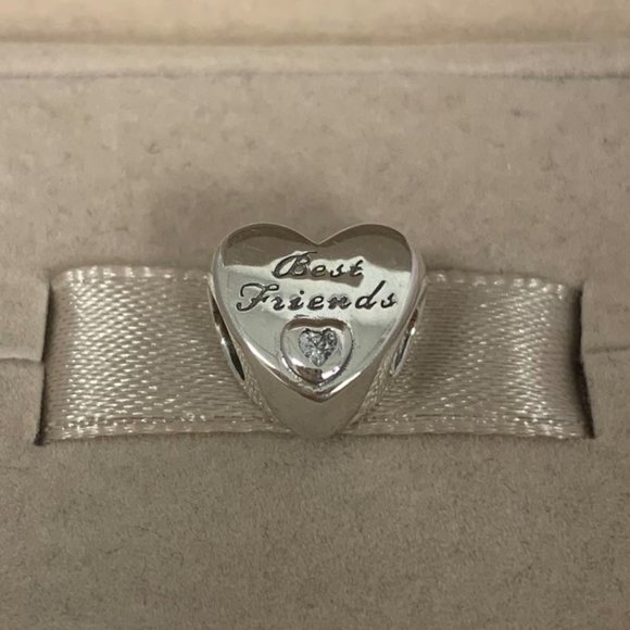 Pandora | Jewelry | Pandora Best Friends Love Heart Charm | Poshmark